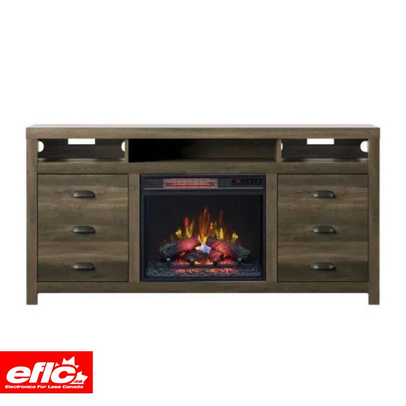 Bell'O WILDER TV Stand With Classic Flame Electric Fireplace CANYON ...