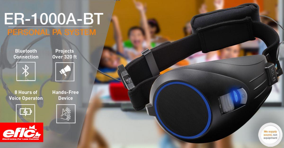 TOA Lightweight Hands-Free Portable Public Address System w/Bluetooth ...